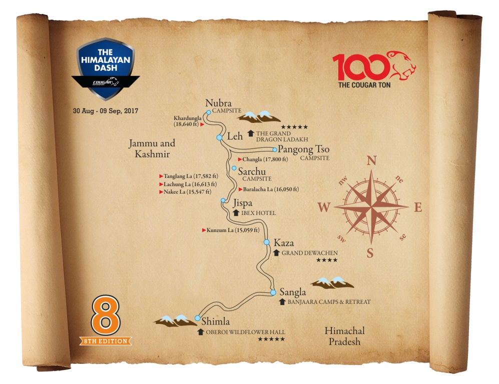 The Himalayan Dash 2017 Route Map