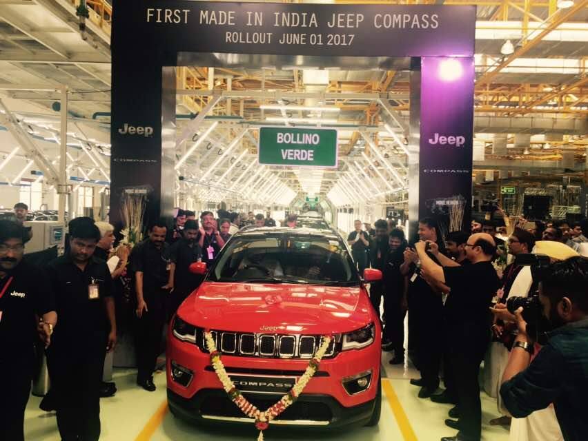 Made In India Jeep Compass rolled out of FCA’s plant near Pune