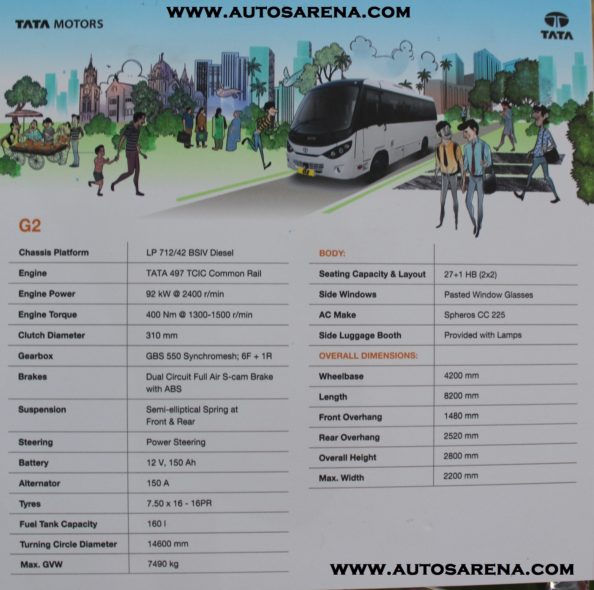 Starbus G2 luxury bus specifications